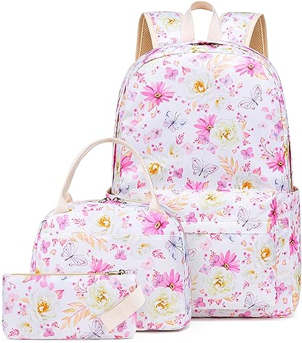 CAMTOP School Backpack for Girls Boys Teens Bookbag Set Tie Dye Kids Backpack 3 In 1,School Bags with Lunch Box Pencil Case