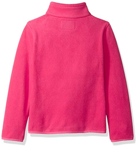Amazon Essentials Girls' Polar Fleece Full-Zip Mock Jacket, Pink, X-Small