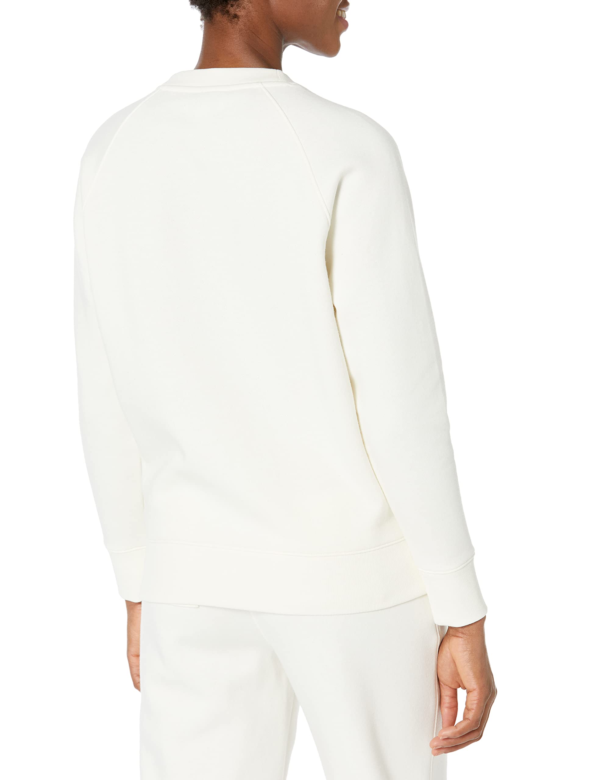 Amazon Essentials Women's Relaxed-Fit Crew Neck Long Sleeve Sweatshirt (Available in Plus Size), Eggshell White, Large