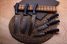 Berlinger Haus Kitchen Knife Set with Magnetic Knife Holder, 6 Pieces Knives Set for Kitchen with Block, Stainless Steel Sharp Cutting Chef Knife Set, Cooking Knives Set with Ergonomic Handle, Blue