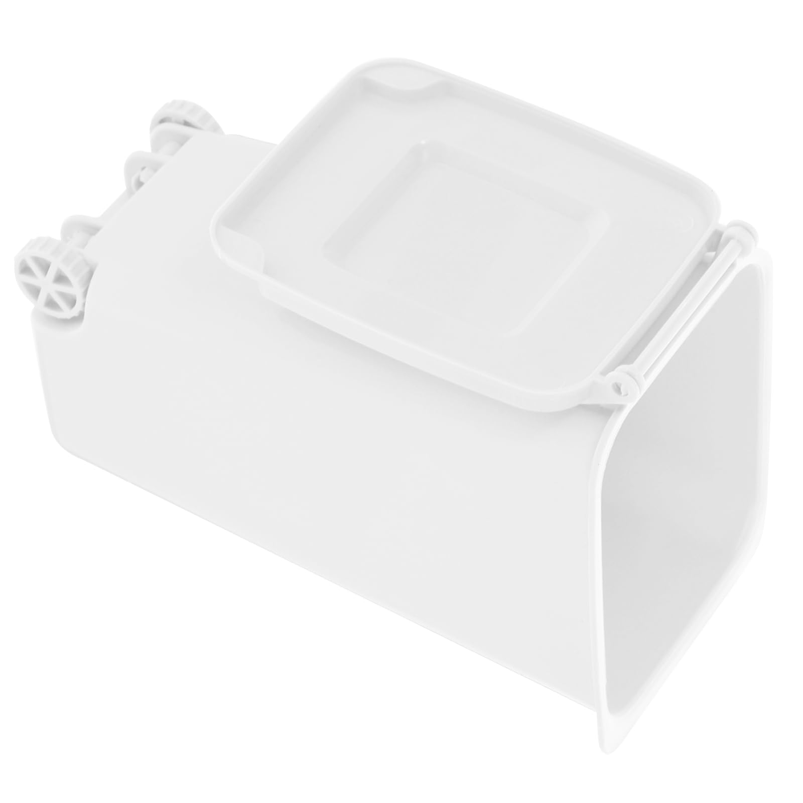 SHINEOFI Mini Trash Can with Lid Desktop Garbage Can Cute Waste Bin Garbage Storage Container Pen Holder for Home Office Table Small Organizer White