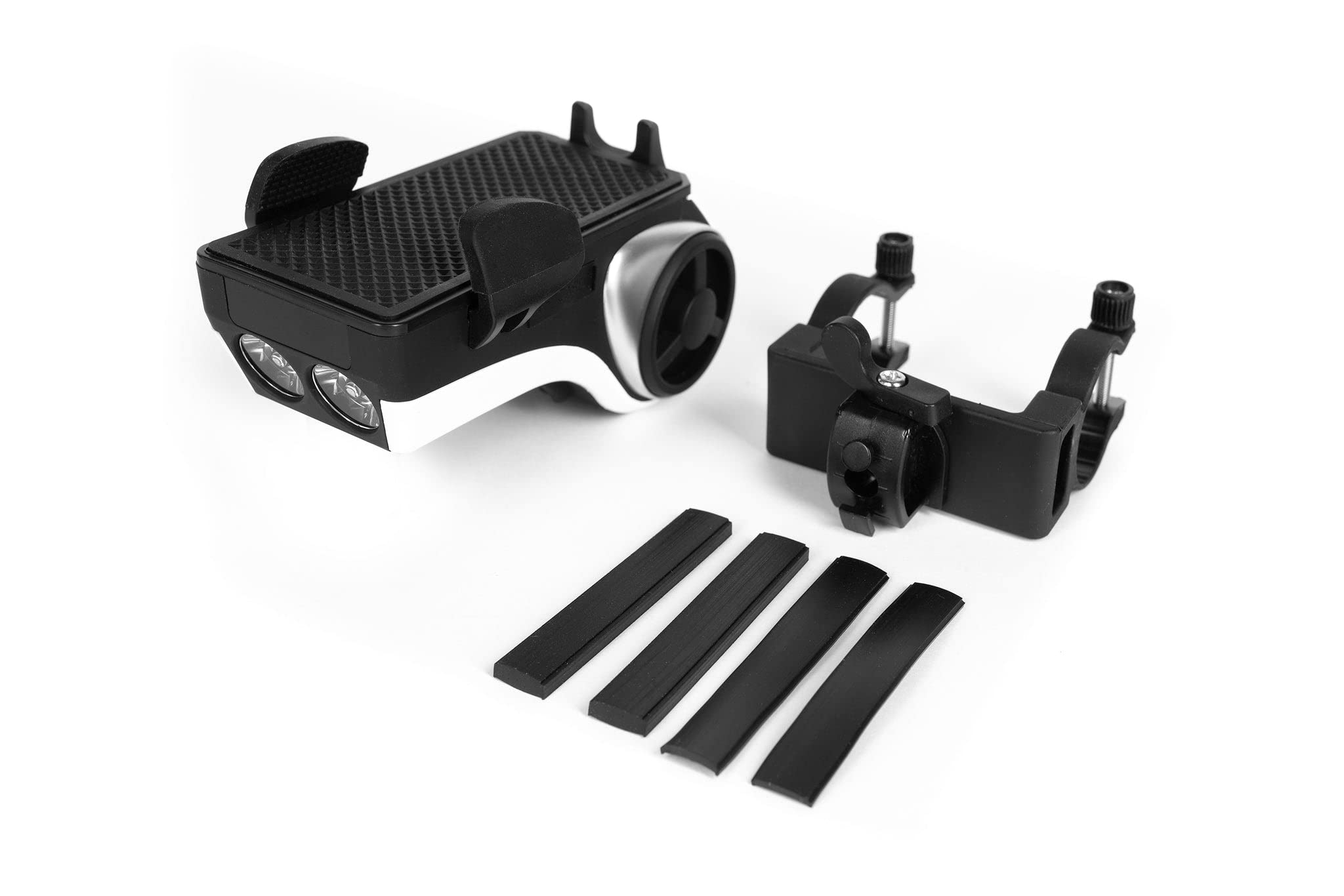 Ecoxgear EcoBike All-in-One Bike Bluetooth Speaker, IPX5, Portable Wireless Waterproof Bicycle Speakers, Dustproof, Shockproof Design, Powerbank, Double LED Bike Lights, Built-in Bicycle Bell