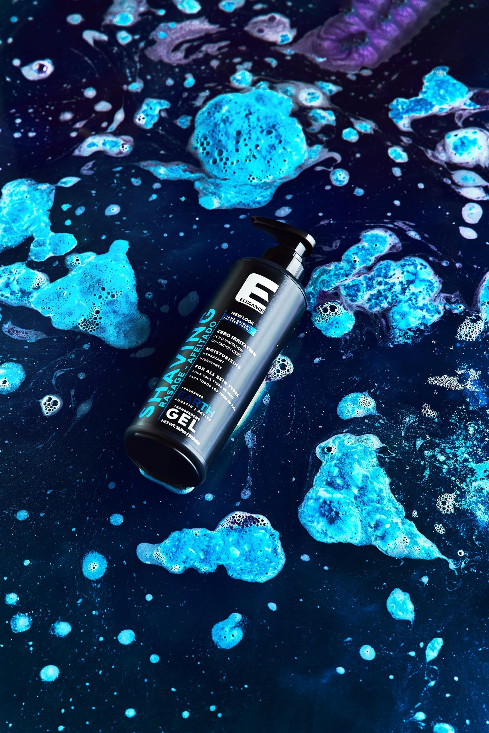 E Elegance Barber Accessories - Transparent Shaving Gel For Men Or Women, Aquatic/Acive Earth Fragrance - The Ultimate Shaving Solution For A Smooth, Irritation-Free Experience, 4.2 Pounds