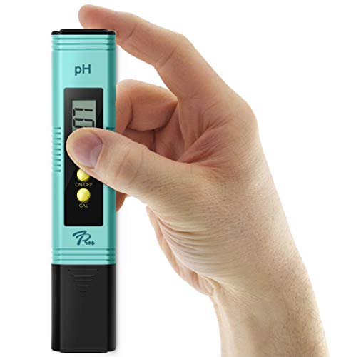 PH Meter with Automatic Calibration | 7Pros Digital Water Tester, Built-in ATC, 6 pH Calibration Packets, Great Tool to Test PH of Hydroponics, Kombucha, Wine, Drinking Water (Blue)