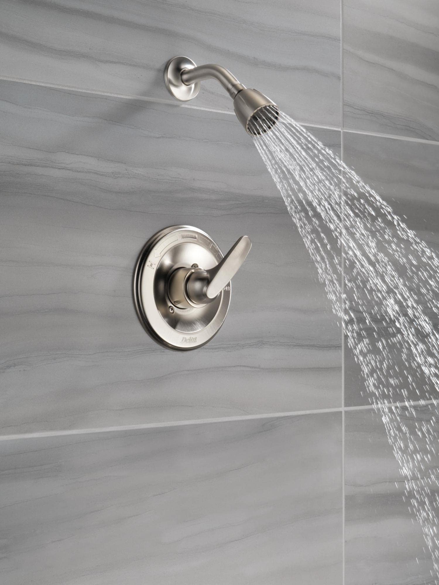Delta Faucet Foundations Chrome Shower Faucet Set with 2-Spray Chrome Shower Head, Shower Trim Kit, Shower Faucet Sets Complete, Chrome BT13210 (Valve Not Included)
