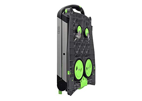 CLAX® Multi use Functional Collapsible carts | Mobile Folding Trolley | Shopping cart with Storage Crate | Platform Truck (Green)