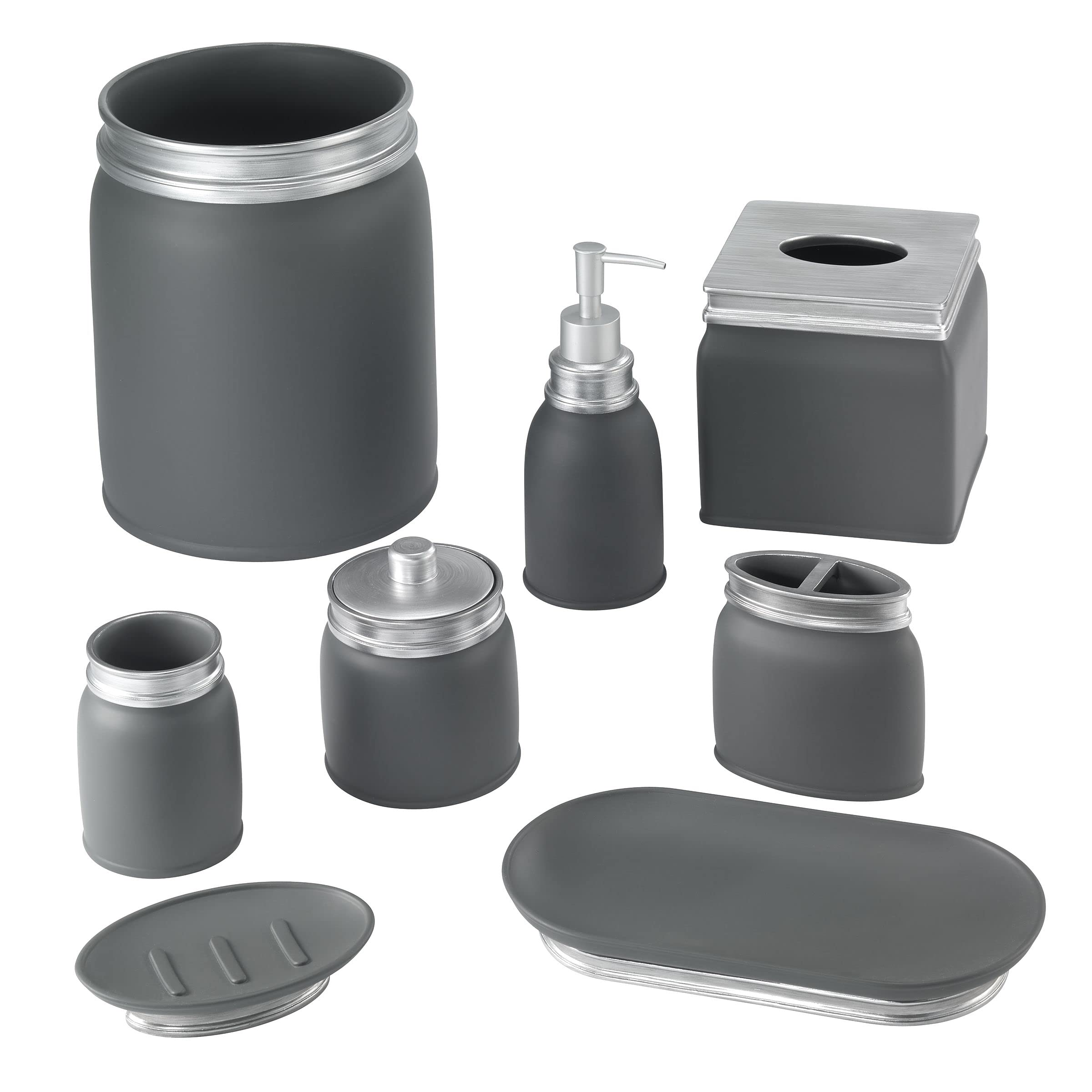 Avanti Linens - Waste Basket, Decorative Trash Can, Guest Bathroom Essentials, Modern Home Decor (Memphis Collection)