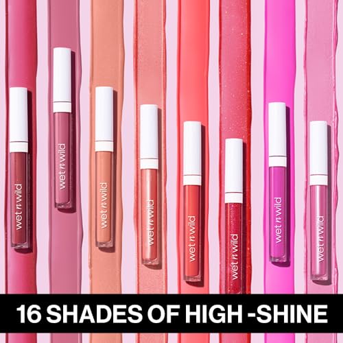 wet n wild MegaSlicks Lip Gloss, Ultra-Glossy, Vitamin-E Enriched, Ultra-Gloss High Shine Moisturizing, Cruelty-Free & Vegan - My Cherry Amour