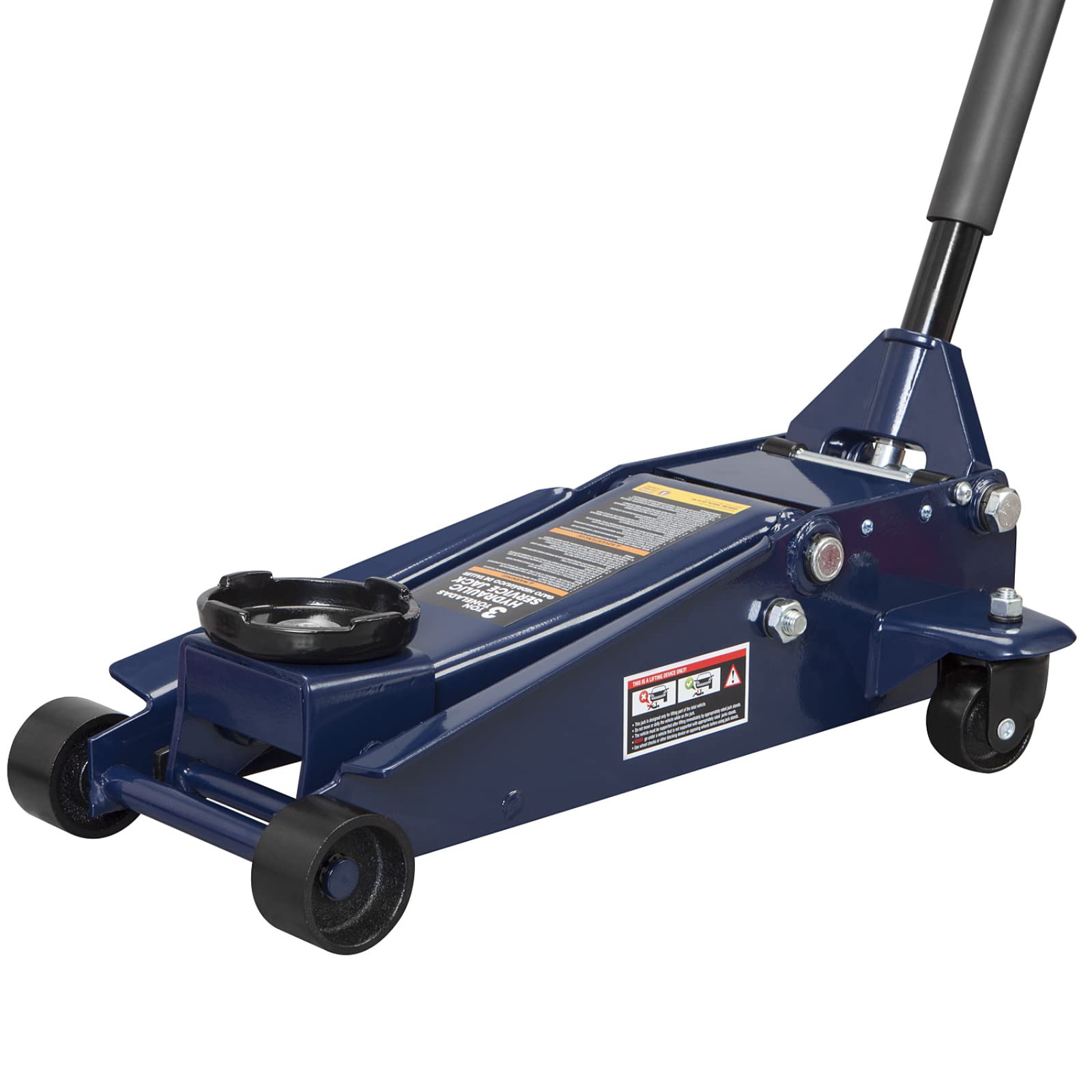 BIG RED TAM83012 Torin Pro Series Hydraulic Floor Jack with Single Quick Lift Piston Pump and Foot Pedal, 3.5 Ton (7,000 lb) Capacity, Red