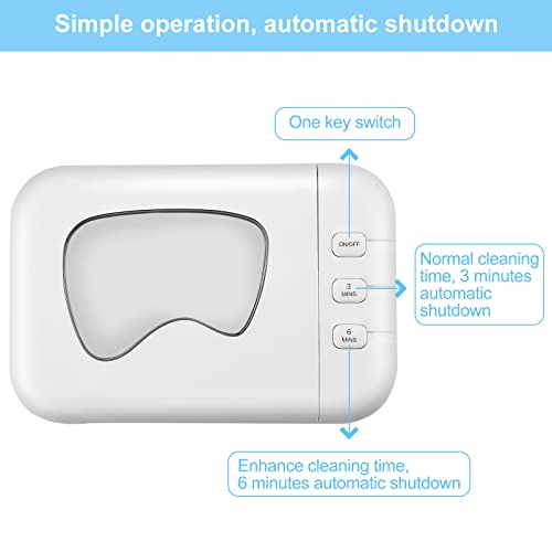 BlumWay Ultrasonic Denture Cleaner 200ml False Teeth Cleaning Machine, Very Safe Simple and Efficient Denture Cleaning Device for Old Parents Thoughtful Gifts
