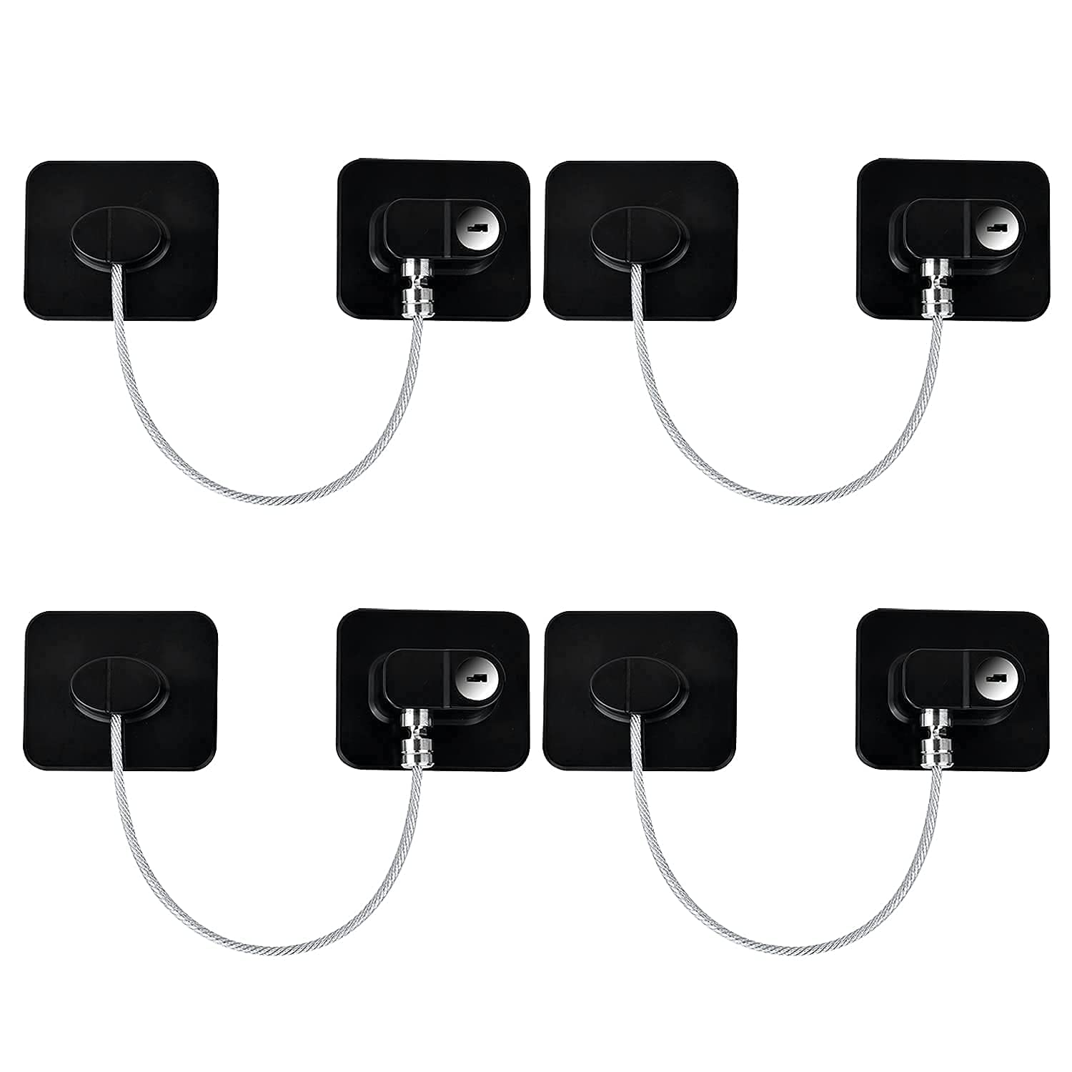 YEYA Fridge Lock No Drill Child Safety Proof Cabinet Latches