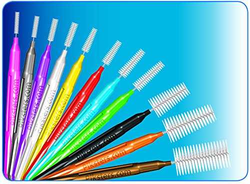 Piksters Interdental Brushes, 40 pk, Size 00, Interdental Tooth Brush for Extremely Tight Gaps, Gum Soft Bristles for Plaque Removal, Safe for Braces