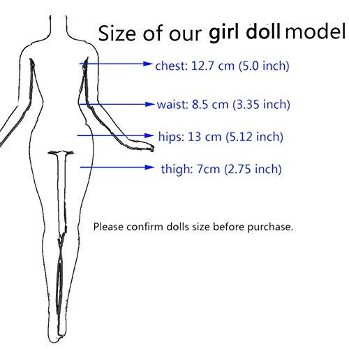 BJDBUS 6 Pcs Ball Mini Gown Dress for 11.5 inch Girl Doll Clothes Playset