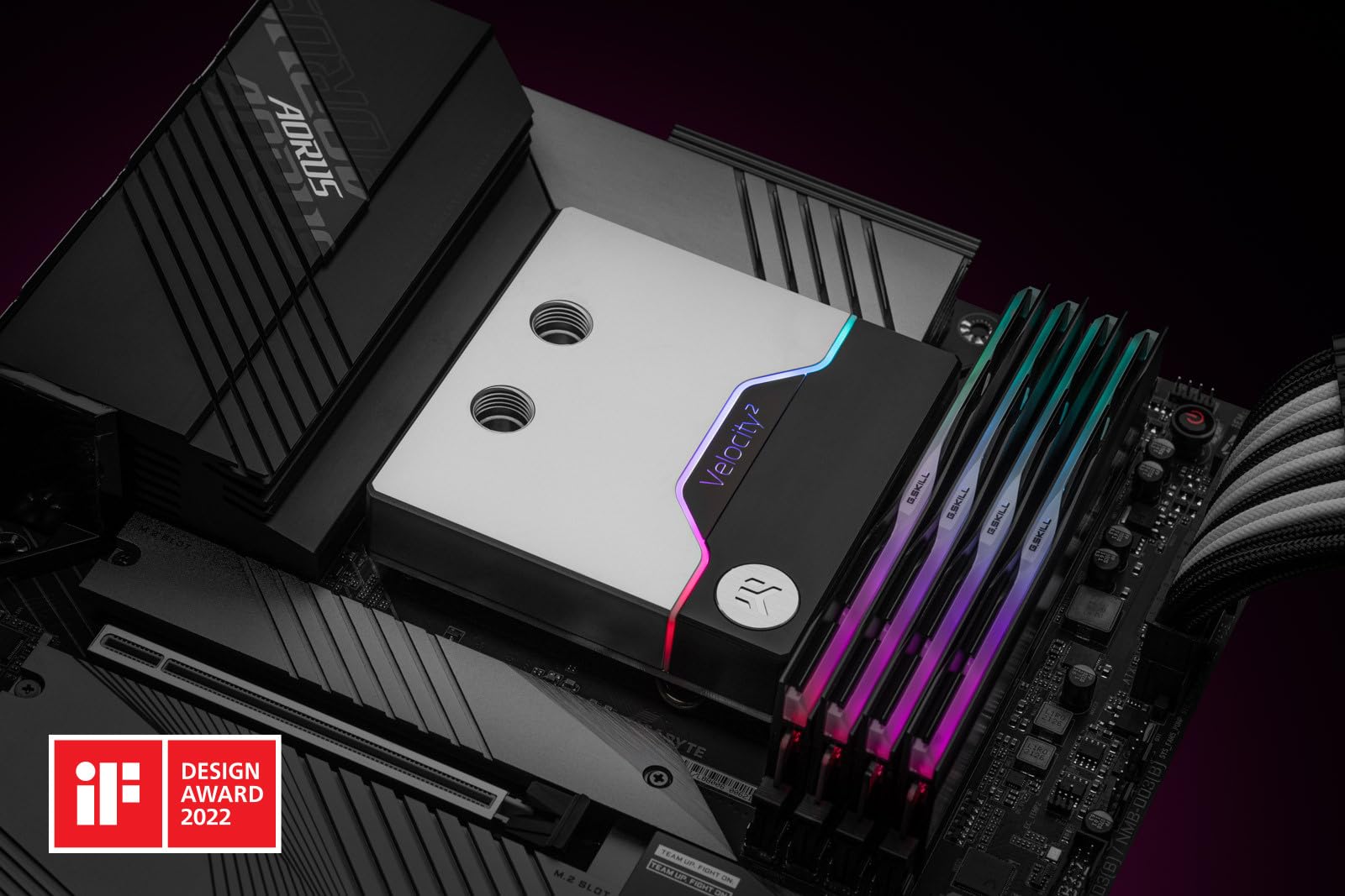 EKWB EK-Quantum Velocity 2 CPU Water Block D-RGB - 1700, Nickel/Satin Titanium