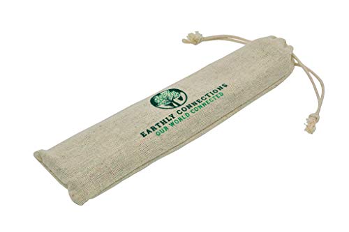Bamboo Straws Drinking Reusable- Includes FREE Cleaning Brush and FREE Travel Pouch- Eco-Friendly, Zero Waste, Compostable and Biodegradable Straw for Tea, Coffee, Water and Juice- 10-Pack