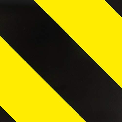 Bertech Safety Warning Hazard Floor Tape, 3 Inch x 54 Feet, Black and Yellow Stripes