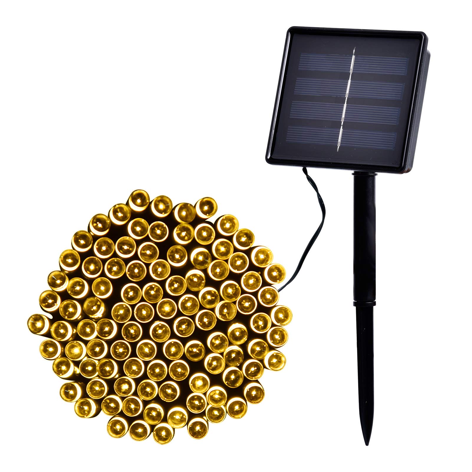 Bbrand Solar String Lights Outdoor, Christmas Lights with 8-Lighting Modes, Waterproof Decorative Lights for Garden, Patio, Home, Wedding, Party, Halloween, Christmas (Warm White, 200)