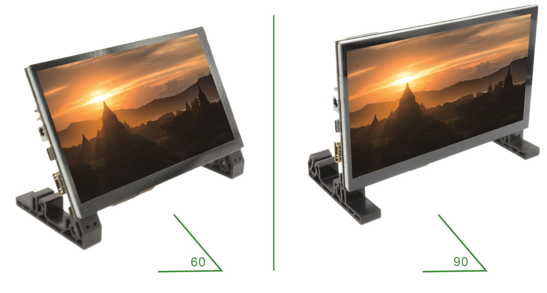 ElecLab 7 Inch 1024x600 IPS HDMI Touchscreen LCD Display Monitor Speaker Case for Raspbery Pi