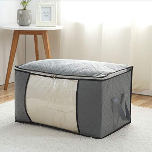 Armour Shell Closet Clothes Organizer Storage Bags - 3 Garment Shelf Organizers and Containers. Strong and Durable Large Capacity with Transparent Window, Moisture and Dust Proof Fabric Protection