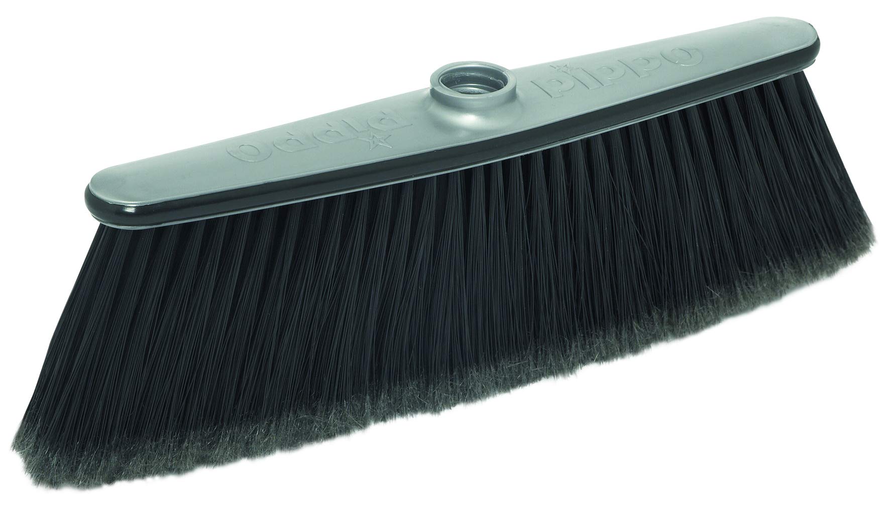 Pippo Feather Broom, Nylon, Silver/Black, Size 31 x 10.5 cm