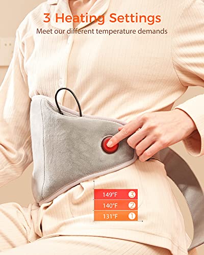 Cordless Heating Pad, ALLJOY【Rechargeable】 Portable Heating Pad for Cramps，Back, Shoulder and Leg Pain Relief, 24.4"x 9"