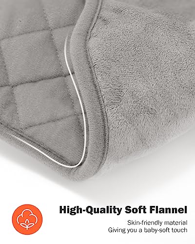 Cordless Heating Pad, Portable and Rechargeable for Back Pain, Neck and Shoulders and Cramps, Ultra-Soft 9.8" x 15.7" with Adjustable Strap, 3 Heat Settings & Fast Heating, w/ 5000mAh Battery - Gray