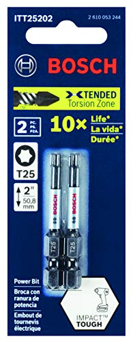 BOSCH ITT252B 10-Pack 2 In. Torx #25 Impact Tough Screwdriving Power Bits
