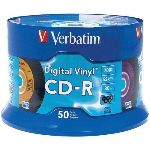 Verbatim 700 Mb 80-Minute 52X Digital Vinyl Cd-Rs, 50 Count Spindle (Vtm94587)