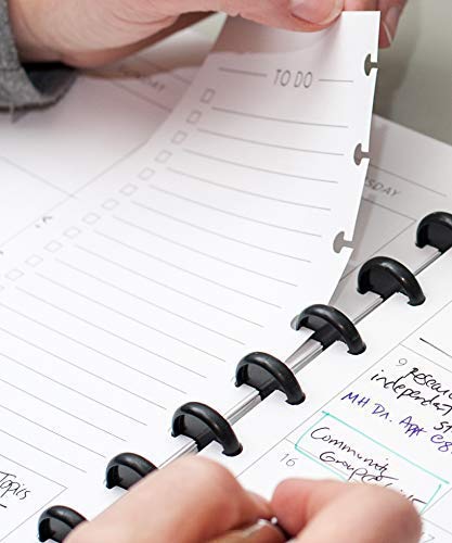 BetterNote Password Tracker Refill Pages for Disc Notebook, Fits Discbound, Levenger Circa, Happy Planner, Staples Arc, TUL, Talia (Modern- 25 pages, 8-Disc, 5.5"x8.5")