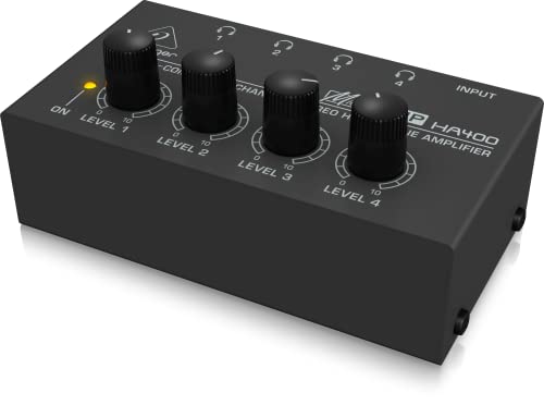 Behringer U-Phoria UMC404HD & MICROAMP HA400 Ultra-Compact 4 Channel Stereo Headphone Amplifier