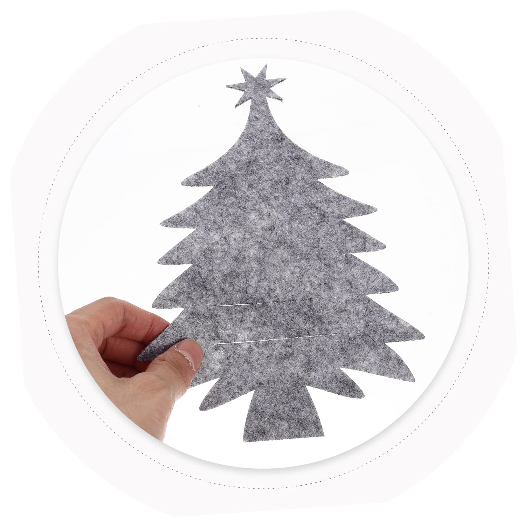 BESTOYARD 8pcs Christmas Tree Cutlery Bag Christmas Silverware Fork Cover Christmas Silverware Bags Christmas Tree Cutlery Holders Grey Decor Felt Cloth Tableware Tool Holder