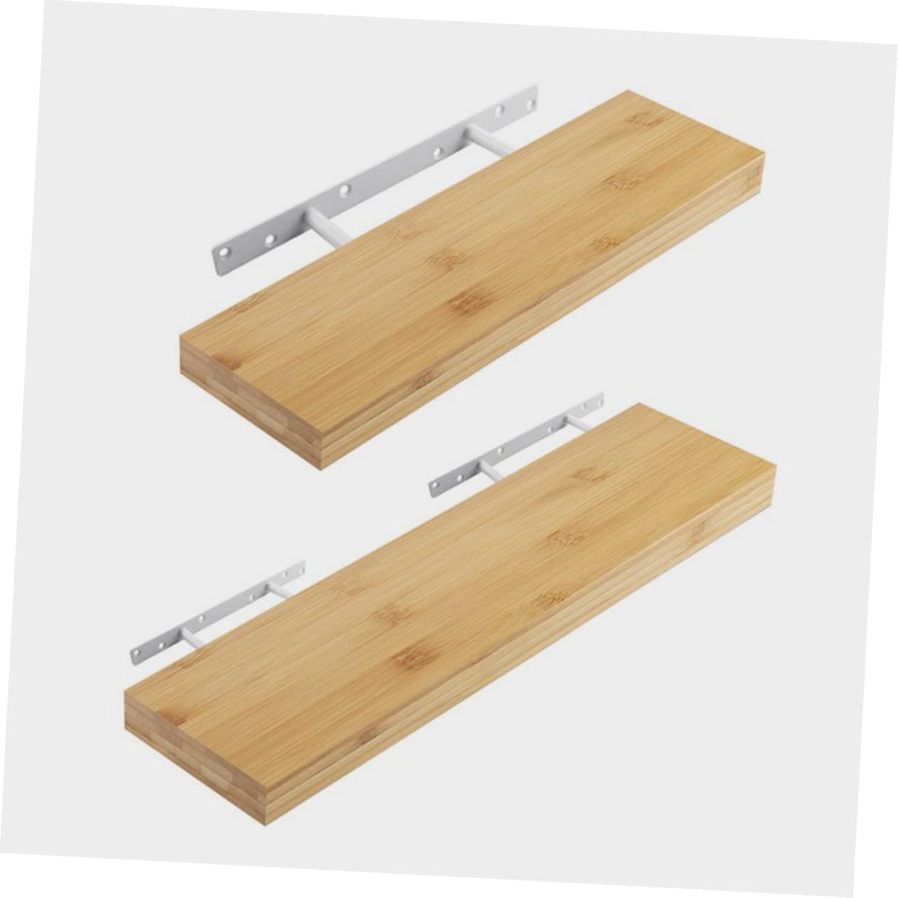 BITNAT Shelf Brackets Wall Shelves 3pcs Hidden with Dual Supports Wood Floating Shelves Wall Screws Bracket Shelf Blind White for Brackets Steel Duty Double Poles Heavy