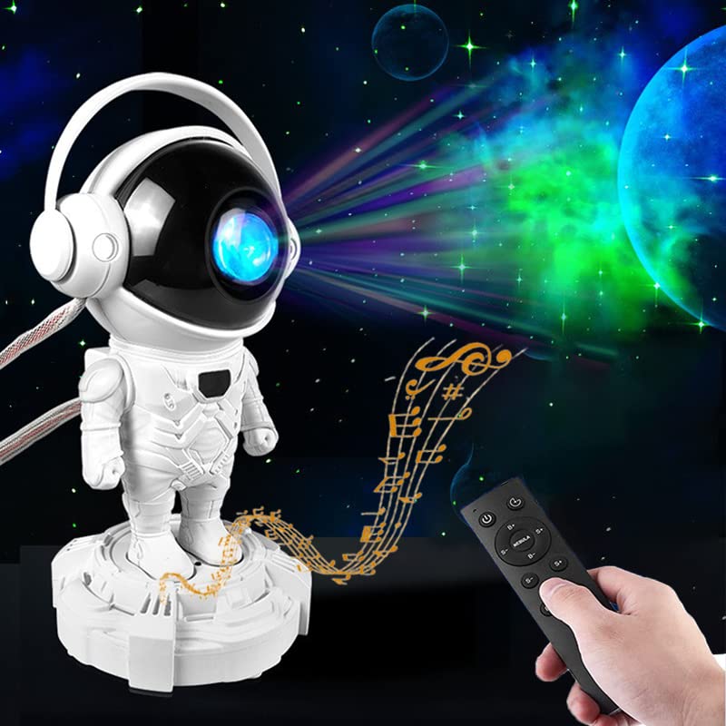 Astronaut Star Space Projector Galaxy Night Light with Sound Box with Timer, Remote Control, Bedroom Decor Aesthetics, Gifts for Kids and Adults