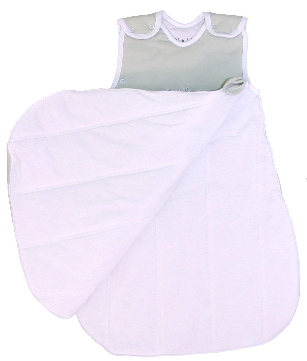 Very Warm Baby Sleeping Bag, Sage Green, 2.5 Togs Winter Model Quilted and Double Layered (Small (3-11 mos))