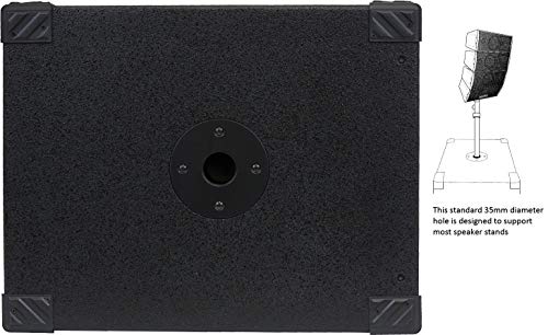 Earthquake Sound DJ-Quake (Ver 2) 12-inch 1200-Watt Subwoofer with Built-In Amplifier, USB/SD, and Bluetooth, Black