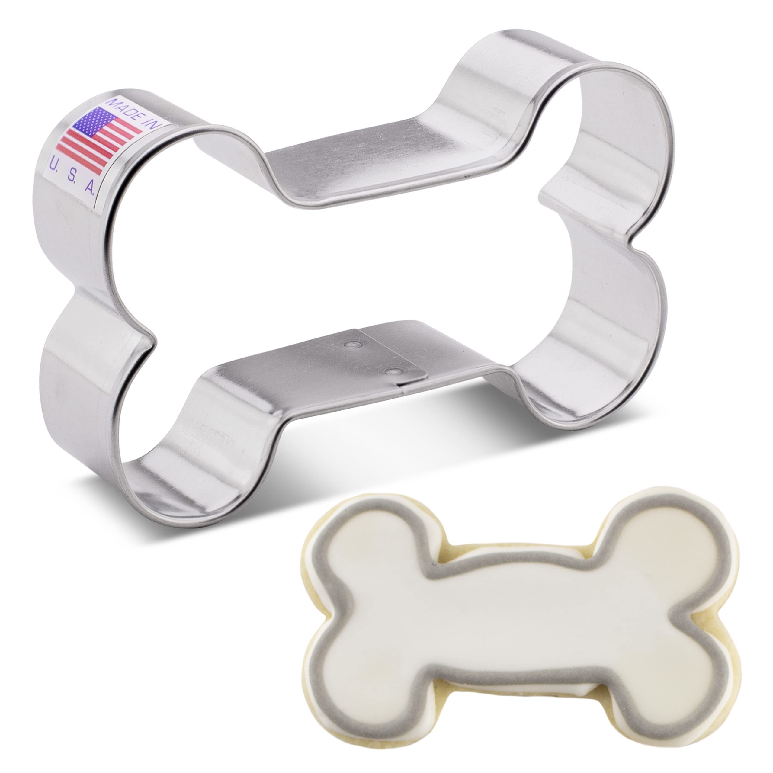 Ann Clark Cookie Cutters Dog Bone Cookie Cutter, 3.5"