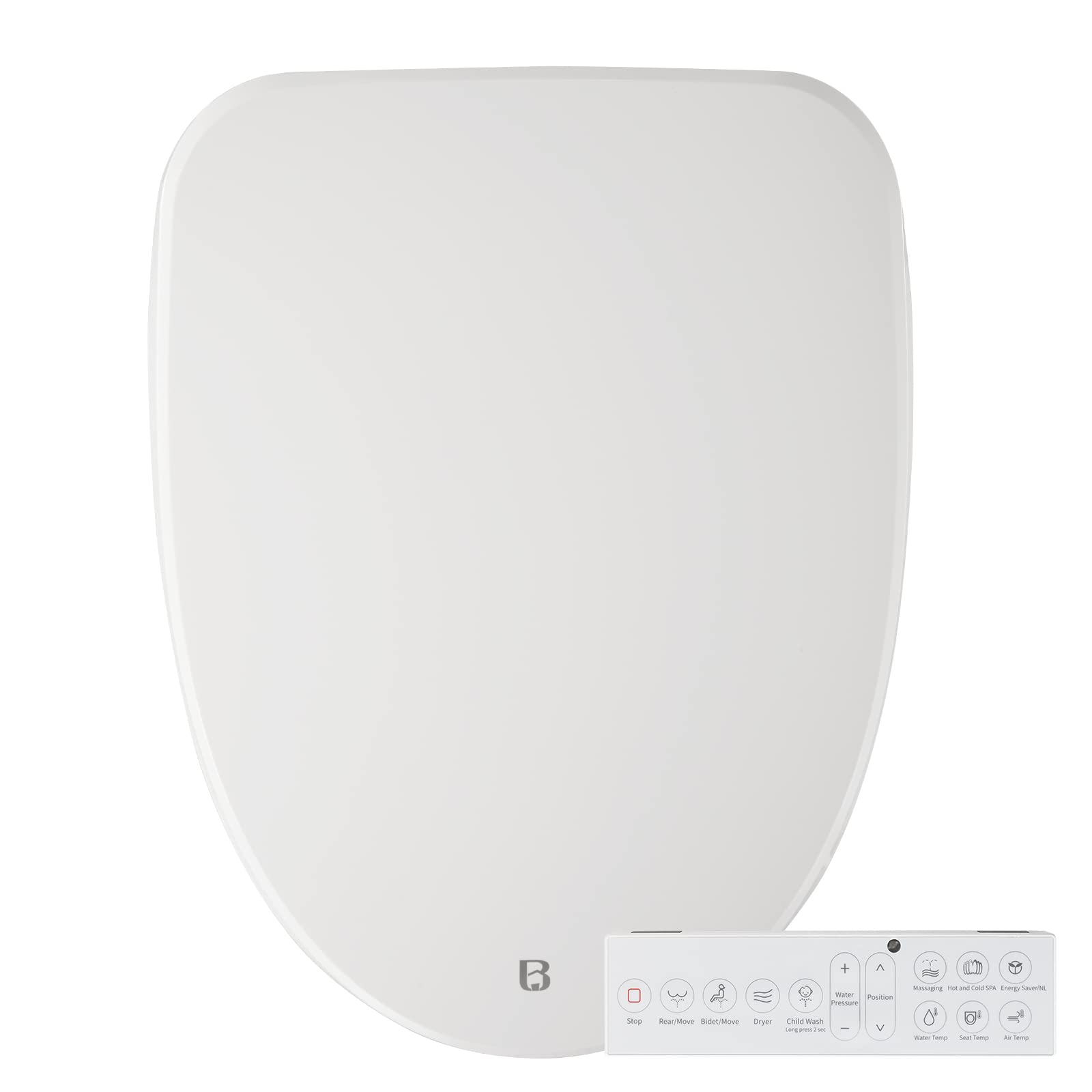 Bejoan Bidet Toilet Seat Electronic X3, Endless Warm Water, Heated Smart Bidet Seat with Warm Air Dryer, Deodorizer, Nightlight, Prewetting, Remote Control, Self Cleaning, White - Elongated