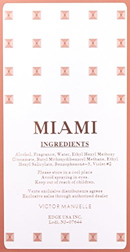 Victor Manuelle Miami Eau de Parfum Spray for Men, 3.4 Ounce