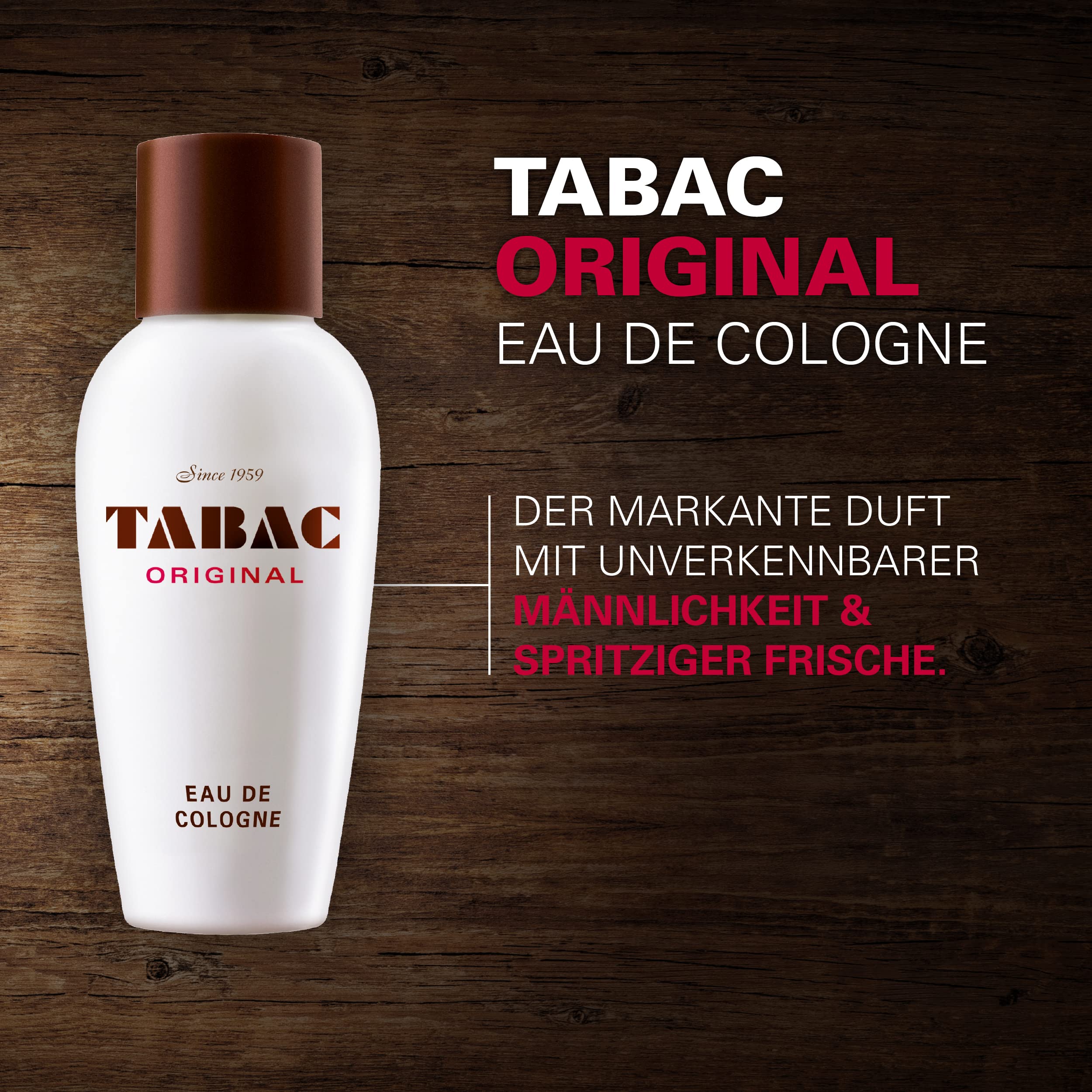 Maurer & Wirtz Maurer and Wirtz Tabac Original Eau de Cologne Splash for Men, 5.1 Ounce