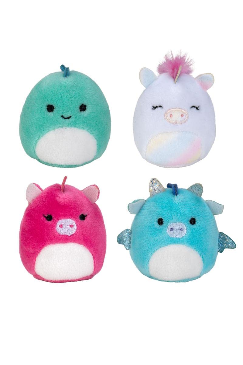 Squishmallows Squishville Fantasy Squad 2-Inch Mini Plush 4-Pack Set (Bright Squad) 2 inches