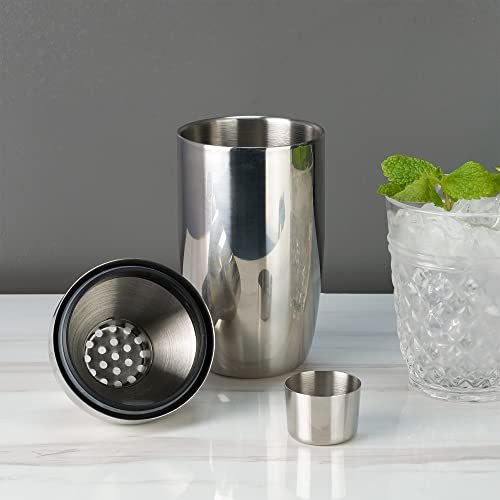 Arora 21oz Double Wall Stainless Steel Cocktail Shaker with insulated Design and Built-in Strainer,Margarita Mixer Drink Shaker for Bartending Home bar