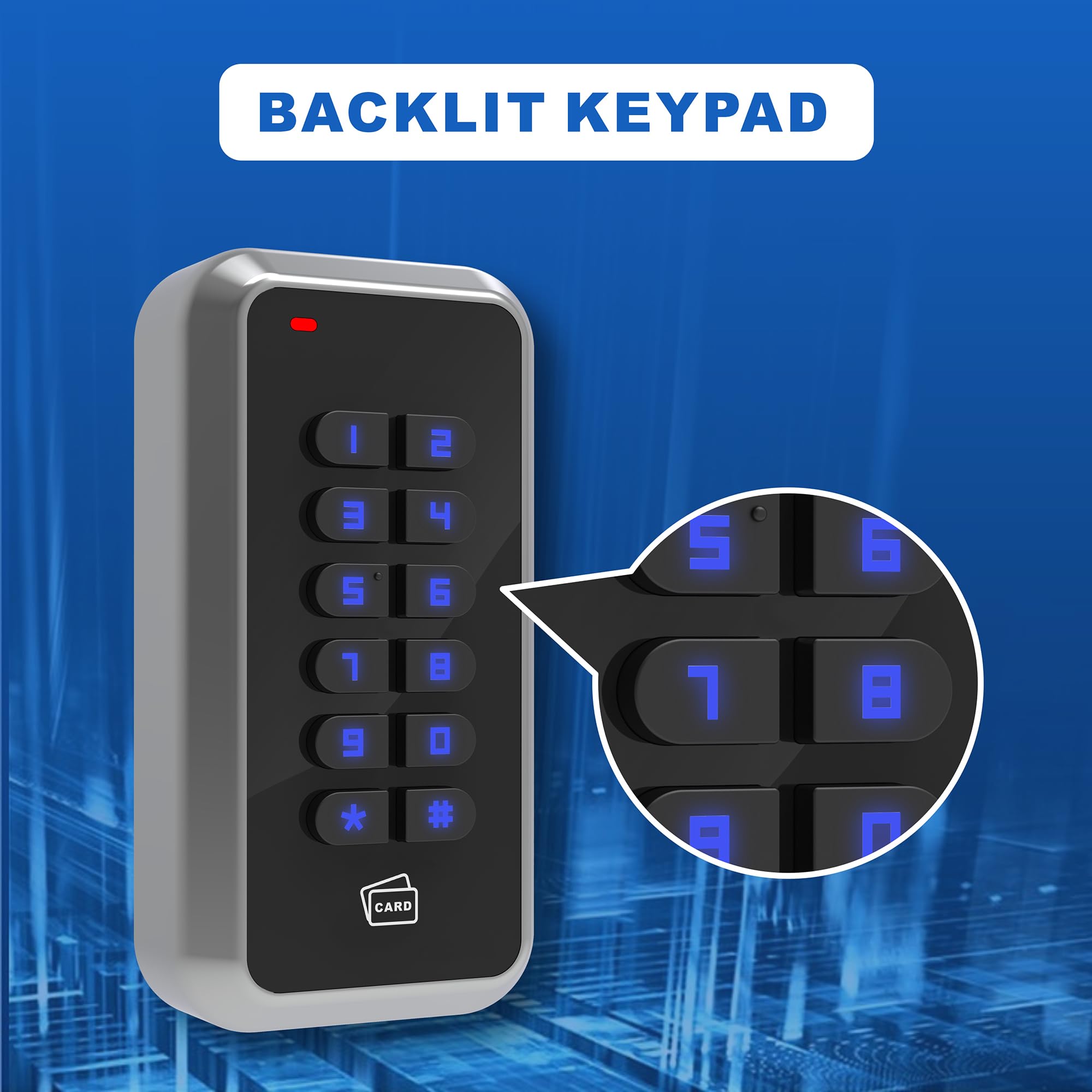 UHPPOTE 125khz Wiegand 26/34 Bits Card Reader Keypad Metal Enclosure Outdoor Rated IP65