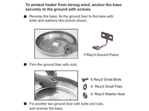 Az Patio Heaters THP-ANCHORS Hiland Ground Fixtures