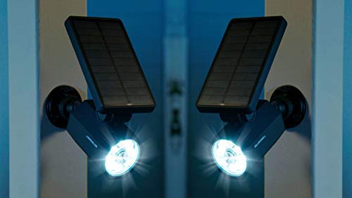 Bell+Howell Bionic Spotlight Deluxe LED Solar Lights, Outdoor with Motion Sensor 50% Brighter, 8 LED Bulbs Waterproof Landscape for Patio Yard Garden Outdoor Lighting As Seen On TV - Set of 4