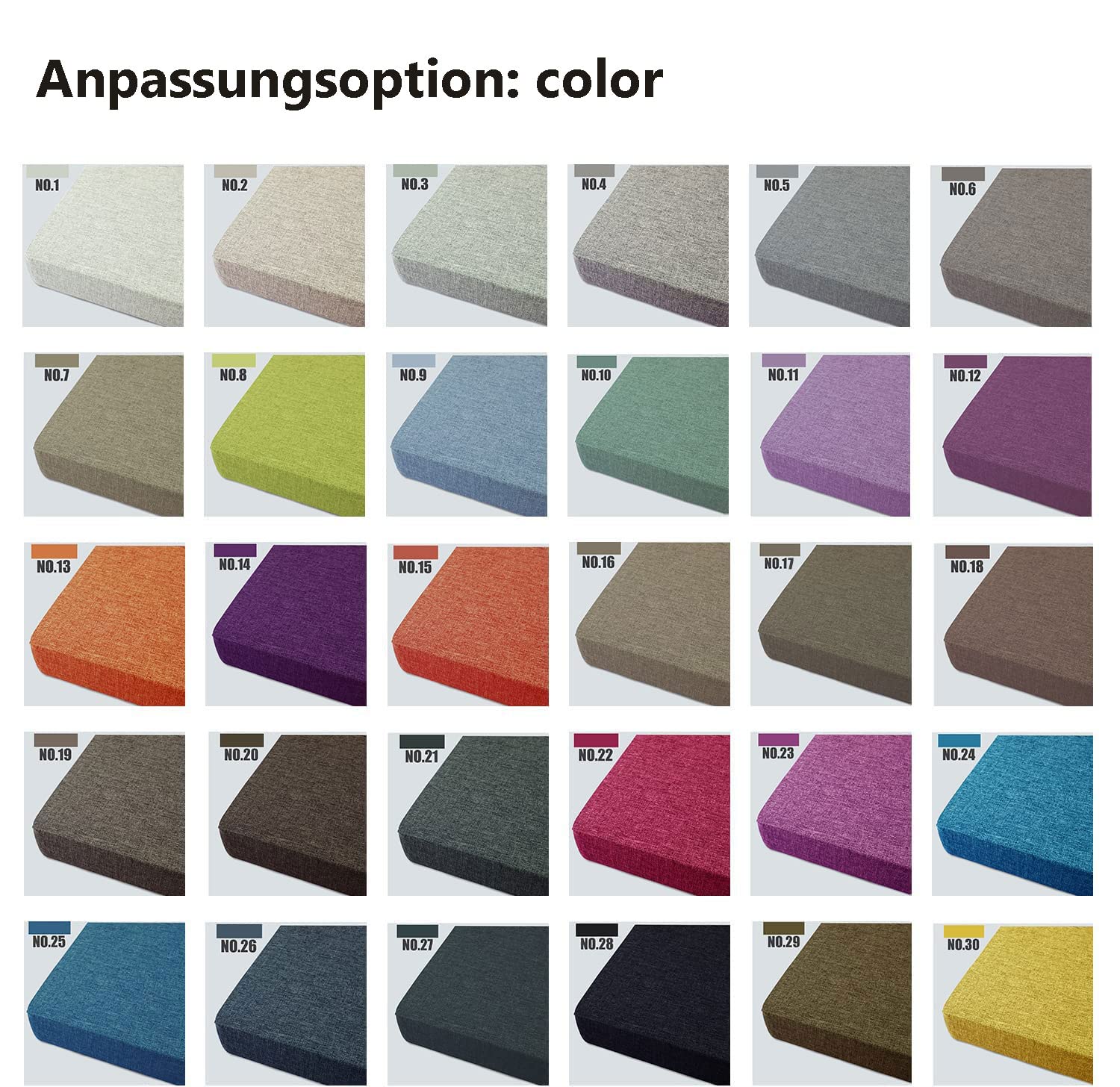 Bench Cushion Custom Size Personalized High Elasticity Foam Seat Cushion with Removable Cover and Anti-Slip Bottom Thick Long Bench Chair Cushion Pad for Kitchen Home Gard