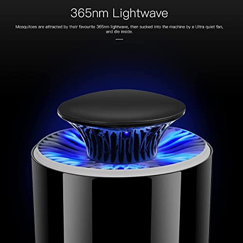 Bug Zapper, Fruit Flies Trap, Electric Mosquito & Fly Zappers/Killer - Insect Attractant Trap Powerful Little Gnats, Hangable Mosquito Lamp for Home, Indoor, Outdoor, Patio (Black)
