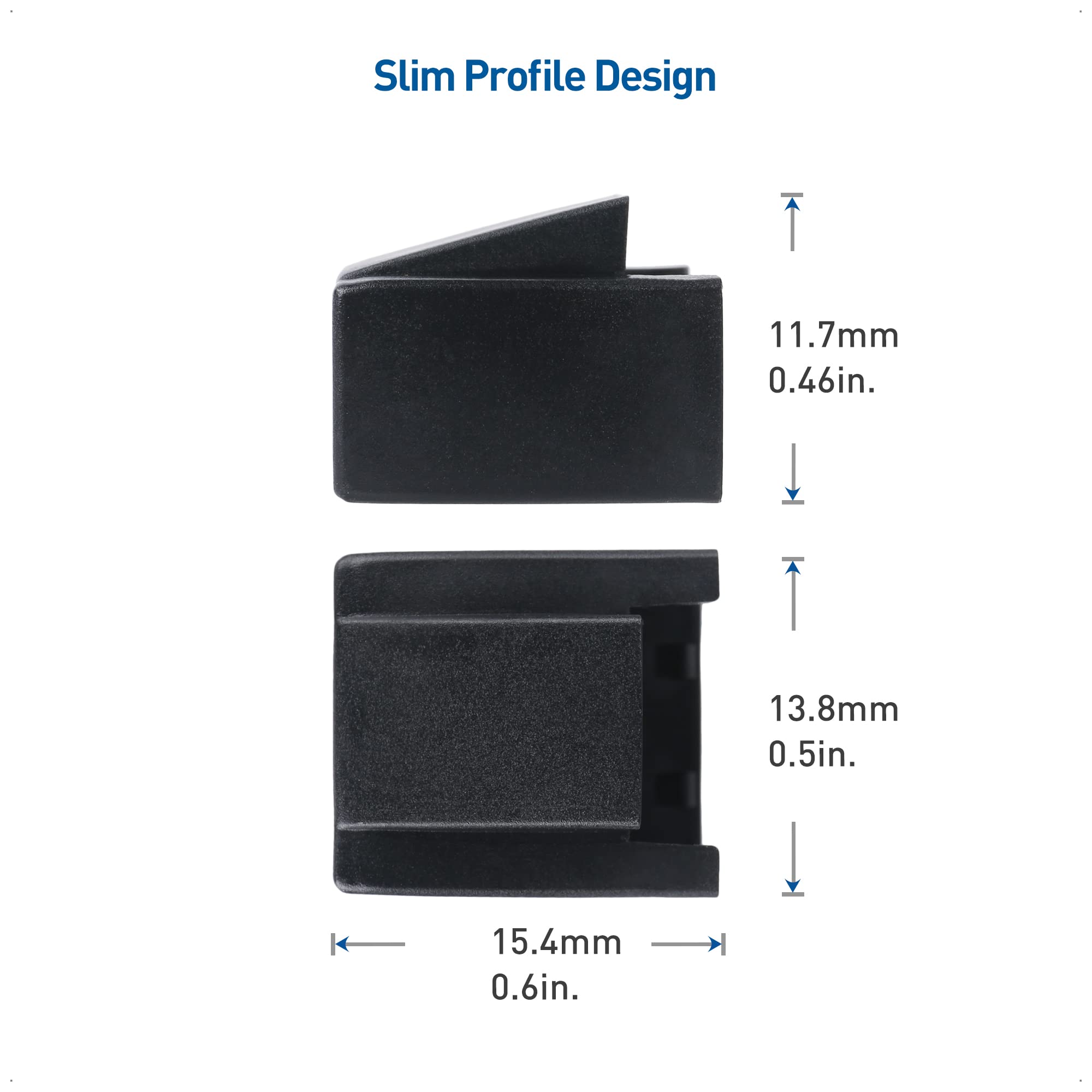 Cable Matters 50-Pack Ethernet Plug Protector, RJ45 Cable Dust Covers (Ethernet Connector Dust Covers) in Black
