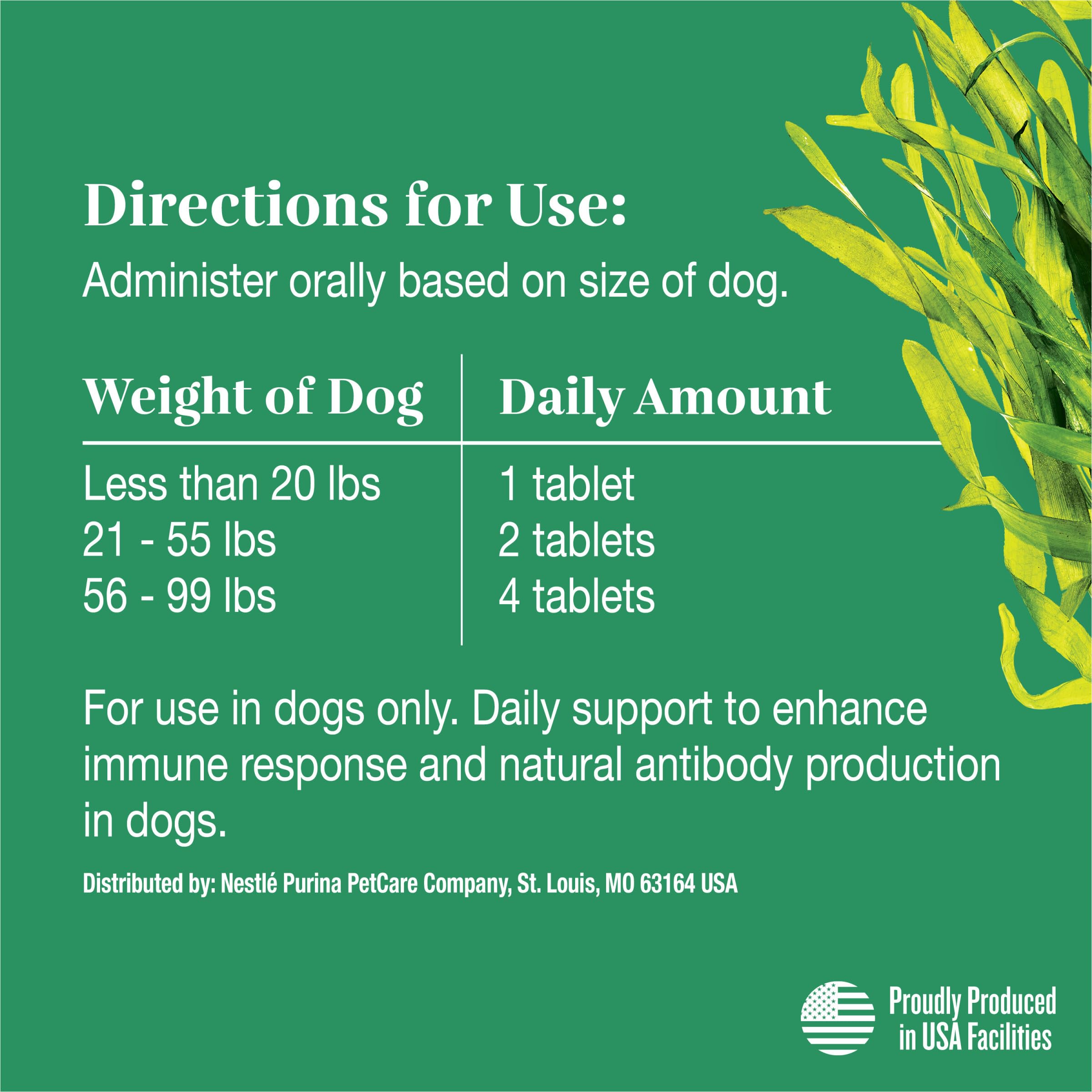 EverRoot Dog Supplements Powered by Purina Immunity Chewable Tablet with Spirulina and Antioxidants - 3.6 oz. Canister