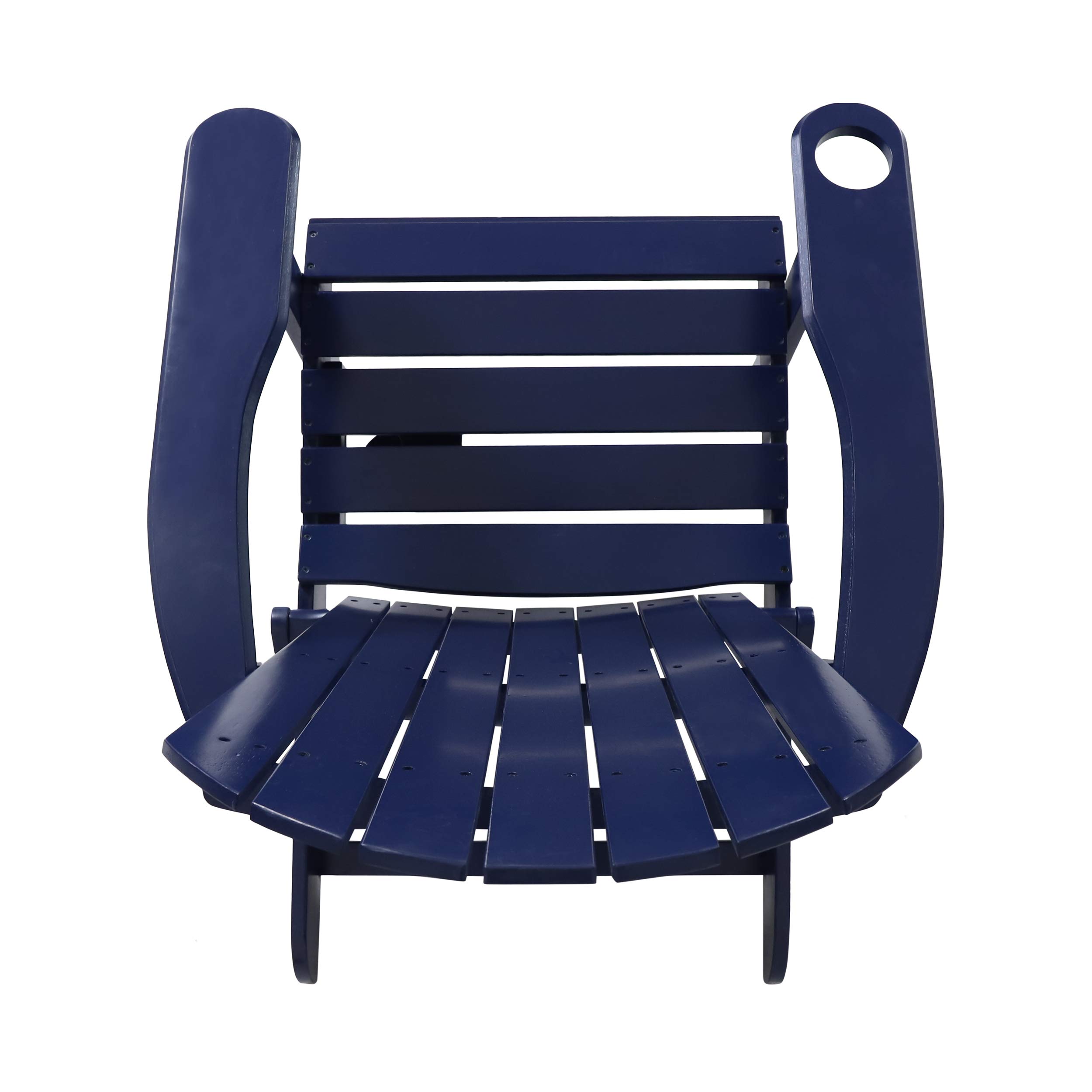 Christopher Knight Home Edmund Outdoor Acacia Wood Folding Adirondack Chair, Navy Blue