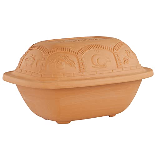 Eurita Clay Roaster, Non-Stick Dutch Oven, Healthy Clay Pot Cooking, With Free Recipe Guide, 3 Quarts